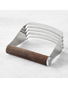 Batidor de masa Walnut de acero inoxidable